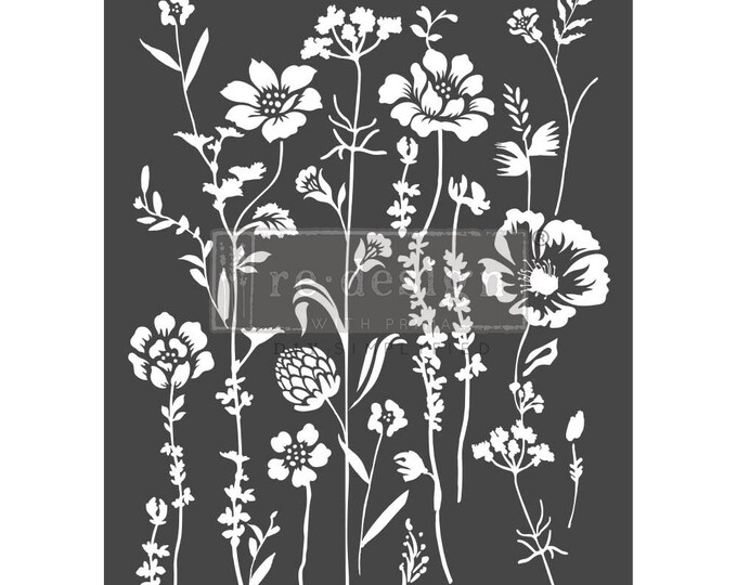 New! Meadow Bloom Stencil for Furniture | Redesign With Prima Stencils ...