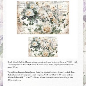 MY GARDEN WHIMSY Decoupage Paper for Furniture || Redesign With Prima ...