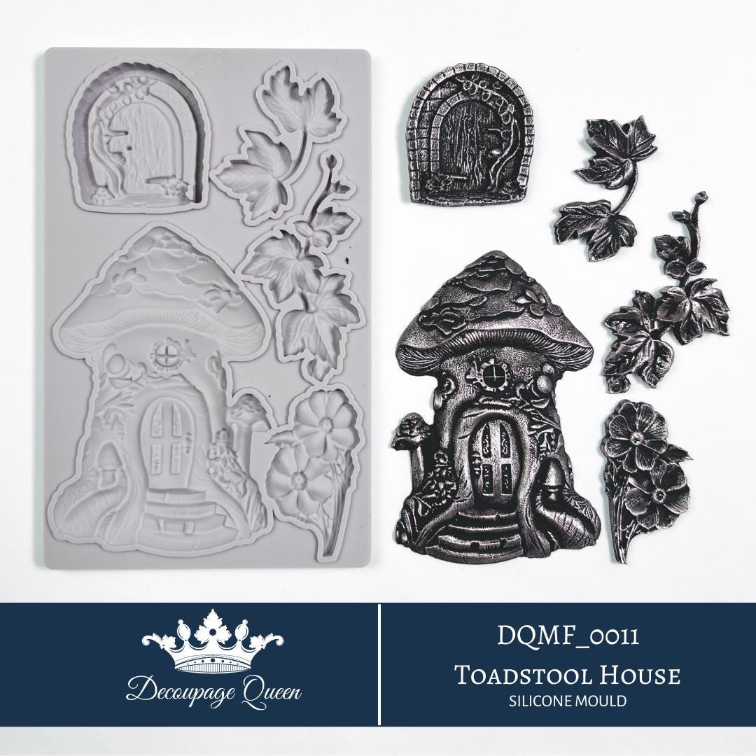 TOADSTOOL Silicone Molds for Resin || Decoupage Queen || Polymer Clay ...