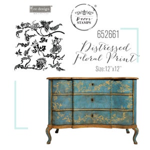 Redesign With Prima Clear Stamps DISTRESSED FLORAL PRINTS - Acrylic ...