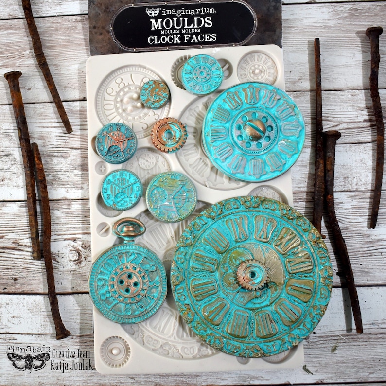 Silicone Molds CLOCK FACES by FINNABAIR Resin Molds Polymer - Etsy