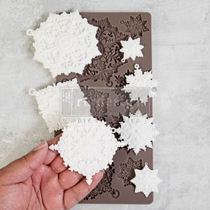 Snowflake Silicone Mold DAZZLING ORNATES || Redesign With Prima Moulds ...