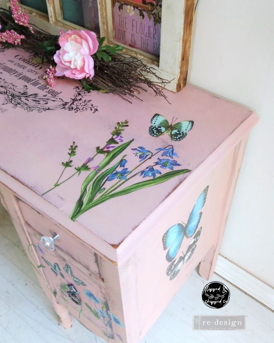 BUTTERFLY OASIS, Rub on Transfers for Furniture, Redesign With Prima ...