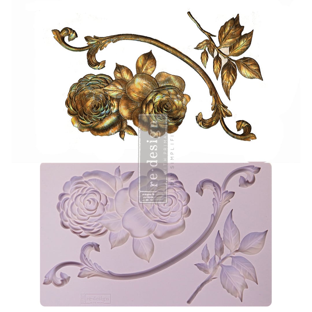 Silicone Mold, VICTORIAN ROSE, Redesign With Prima, food Safe 5 X 8 ...