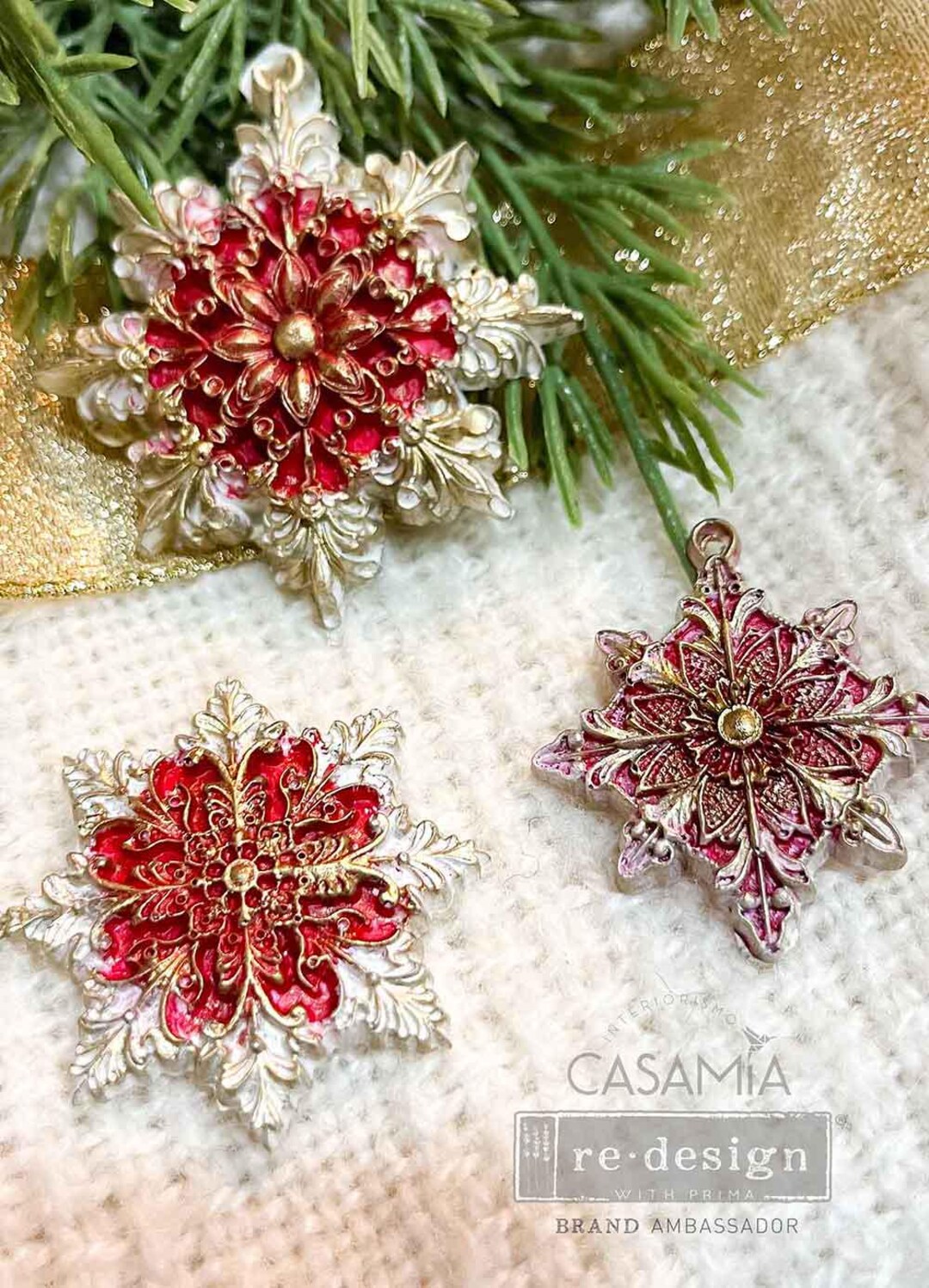 Snowflake Silicone Mold DAZZLING ORNATES || Redesign With Prima Moulds ...