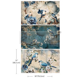 Bird Decoupage Paper for Furniture SAPPHIRE WINGS Redesign With Prima ...