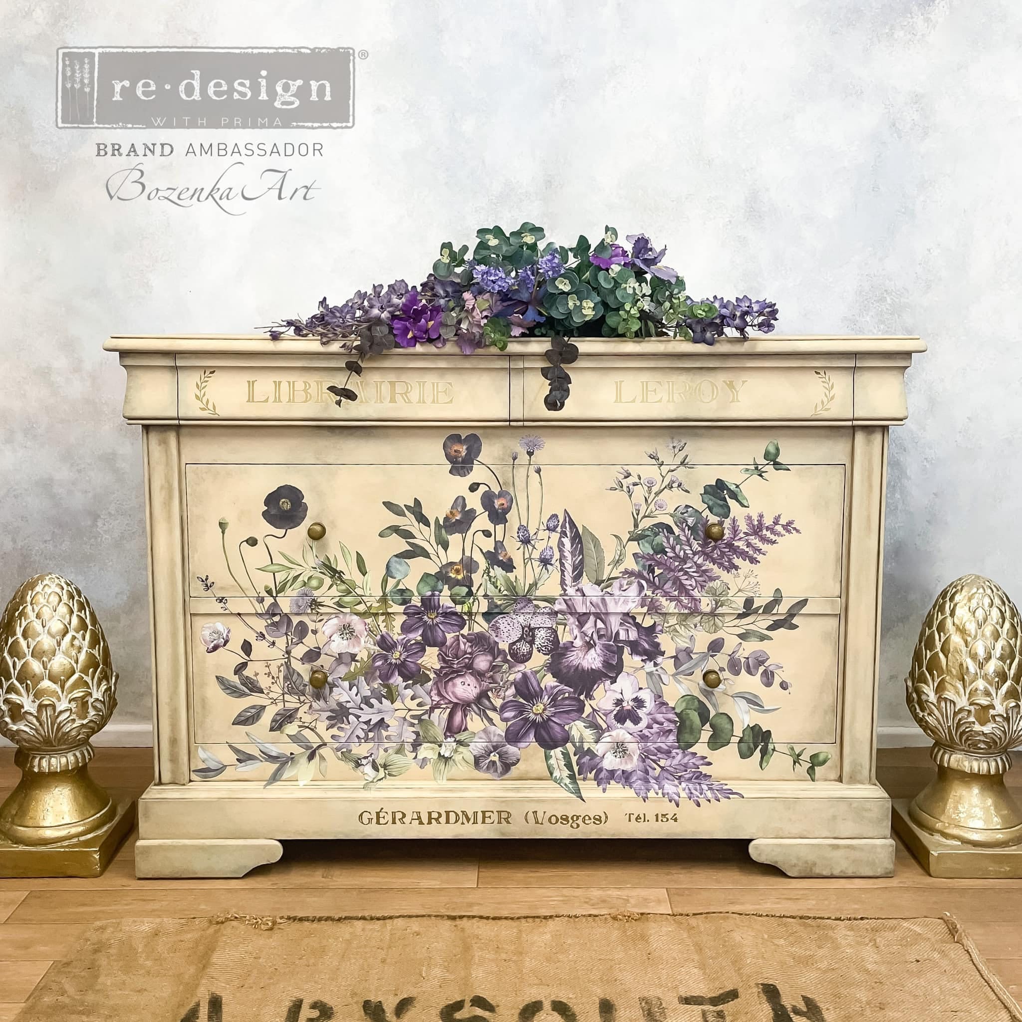 Rub on Furniture Transfers VIGOROUS VIOLET || Redesign With Prima ...