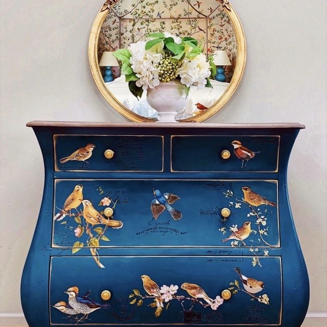 Rub on Furniture Transfers POSTAL BIRDS DISCONTINUED - Etsy