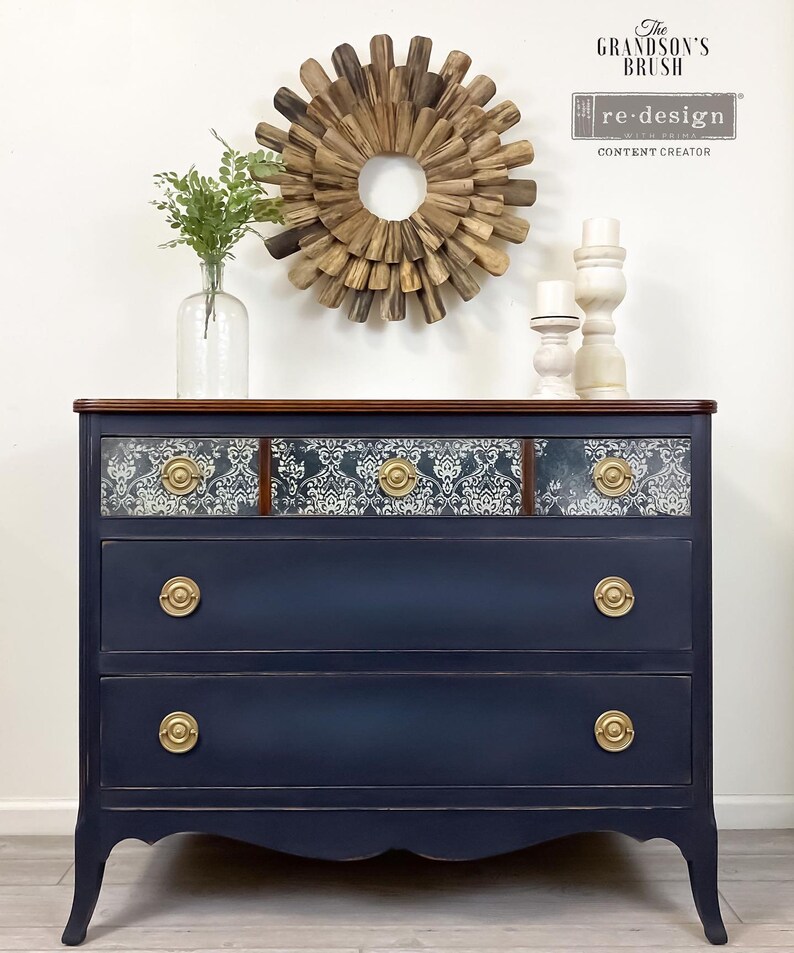 DARK DAMASK DECOUPAGE Tissue Paper 19 X 30 Total Mulberry - Etsy