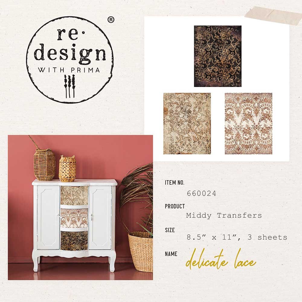 Rub on Transfers for Furniture DELICATE LACE | Redesign With Prima ...