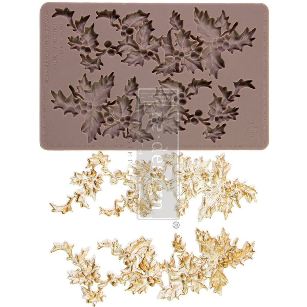 Holly Jolly Holidays Redesign With Prima Moulds Silicone Molds for ...