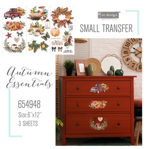 AUTUMN ESSENTIALS Rub on Transfers for Crafts || Redesign With Prima ...
