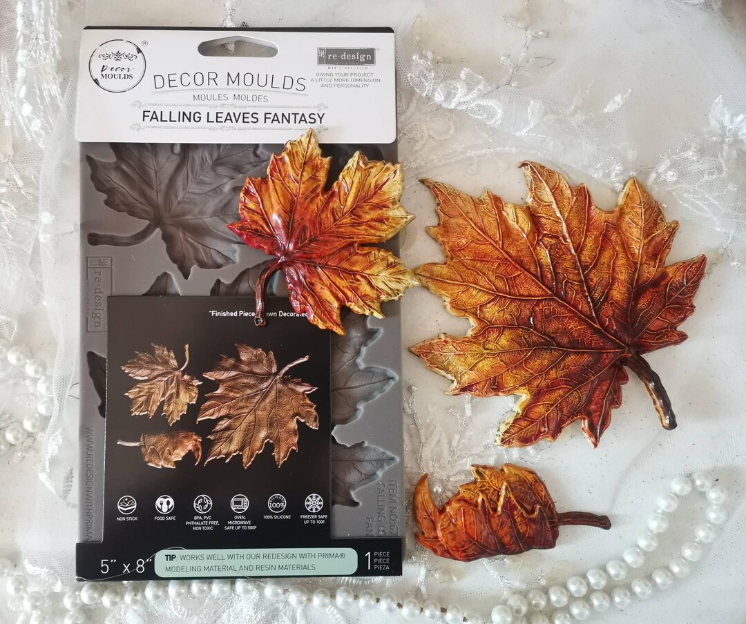 New! Silicone Molds for Resin FALLING LEAVES || Redesign With Prima ...
