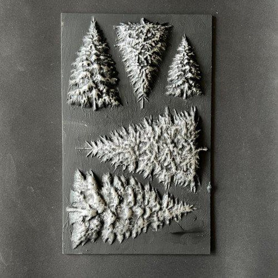 Winter Trees Mold by Decoupage Queen | Christmas Silicone Molds for ...