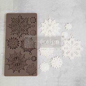 New! Snowflake Silicone Molds for Resin PAPERCRAFT CHARMS || Redesign ...