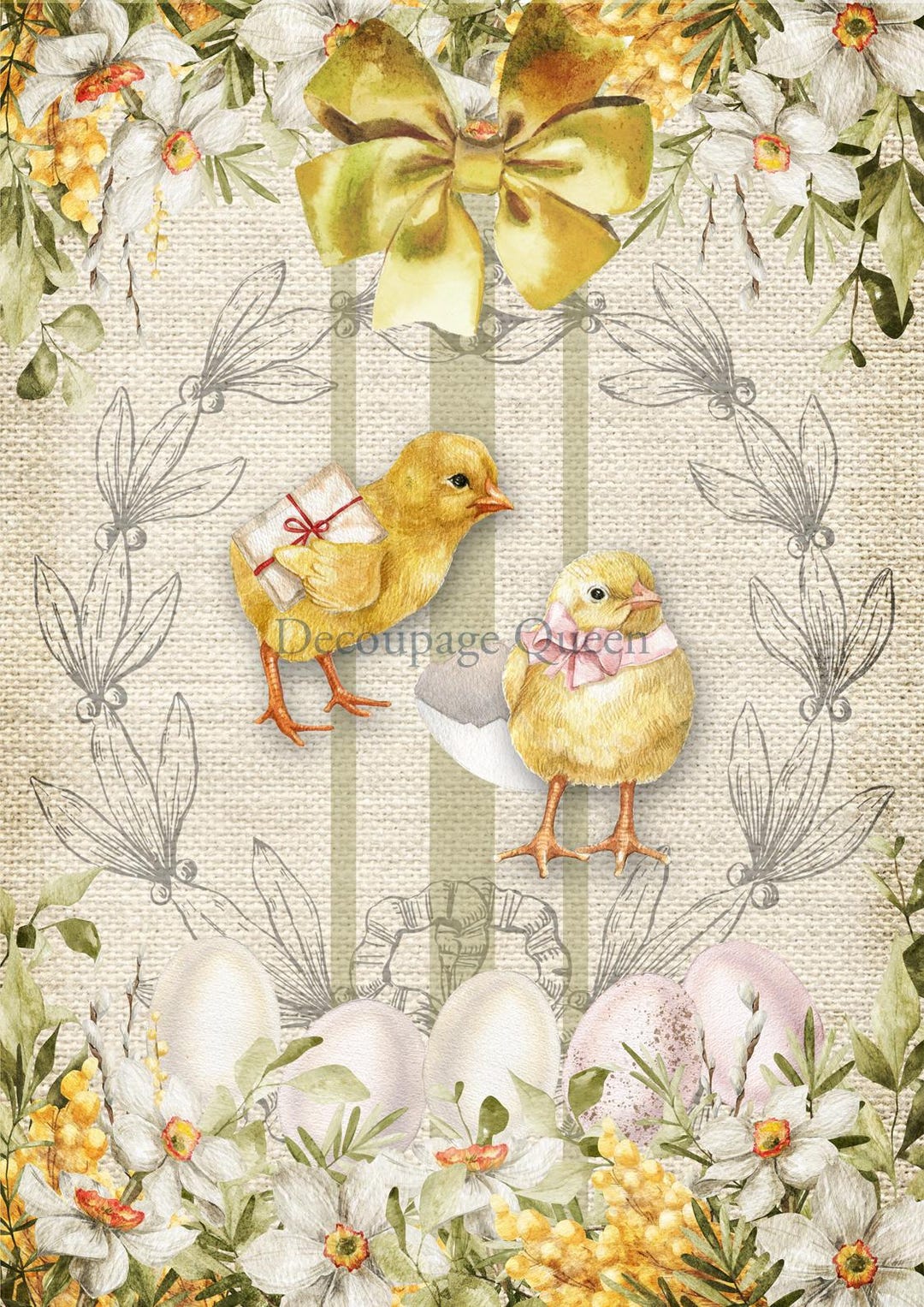A4 Decoupage Rice Paper EASTER CHICKS || Decoupage Queen Rice Decoupage ...