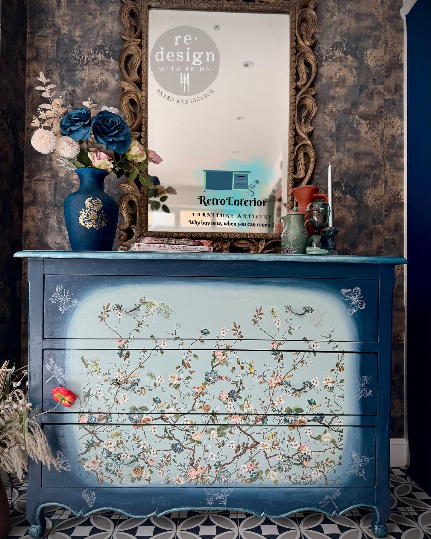 Extra Large Decoupage Paper for Furniture BLOSSOM PERCH | Redesign With ...