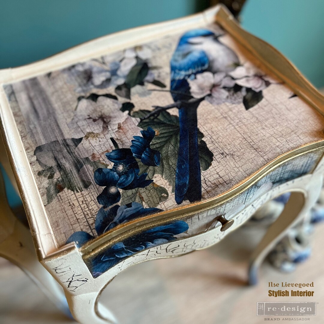 Bird Decoupage Paper for Furniture SAPPHIRE WINGS Redesign With Prima ...