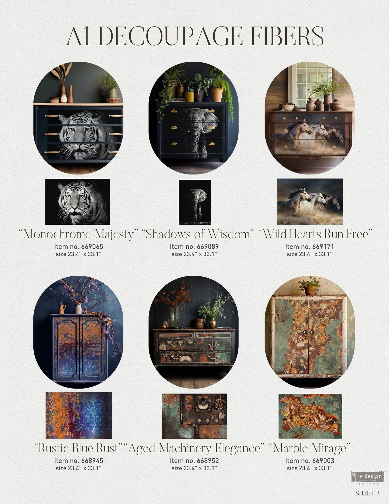 Rustic Refuge Decoupage Paper for Furniture | Redesign With Prima ...