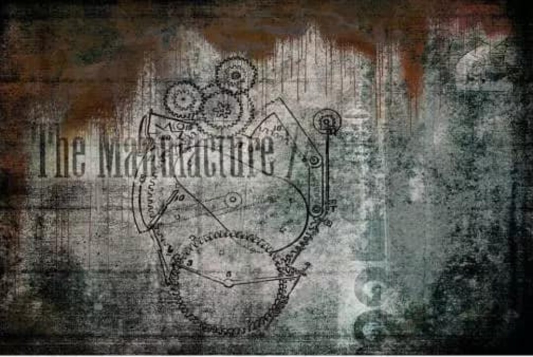 Steampunk Decoupage Paper MANUFACTURED HEART, Roycycled Treasures, Arts ...