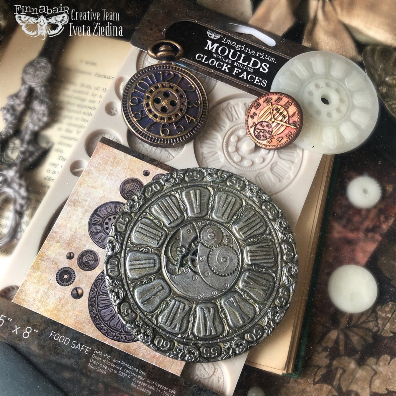 Silicone Molds CLOCK FACES by FINNABAIR Resin Molds Polymer - Etsy