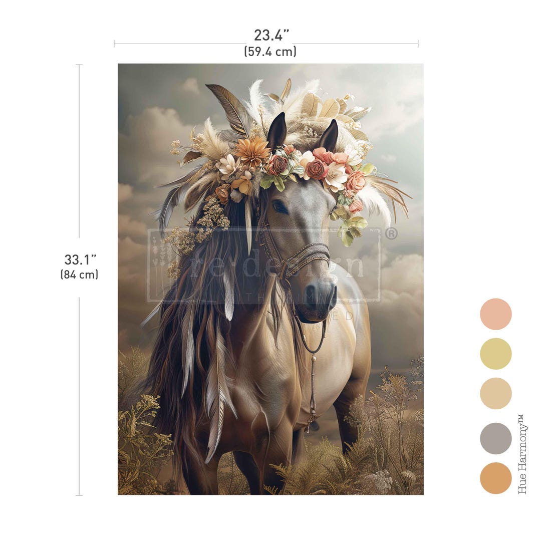 Extra Large Decoupage Paper for Furniture NOBLE STEED | Redesign With ...