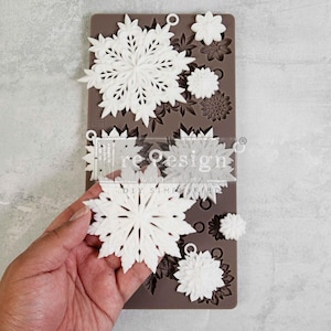 New! Snowflake Silicone Molds for Resin PAPERCRAFT CHARMS || Redesign ...