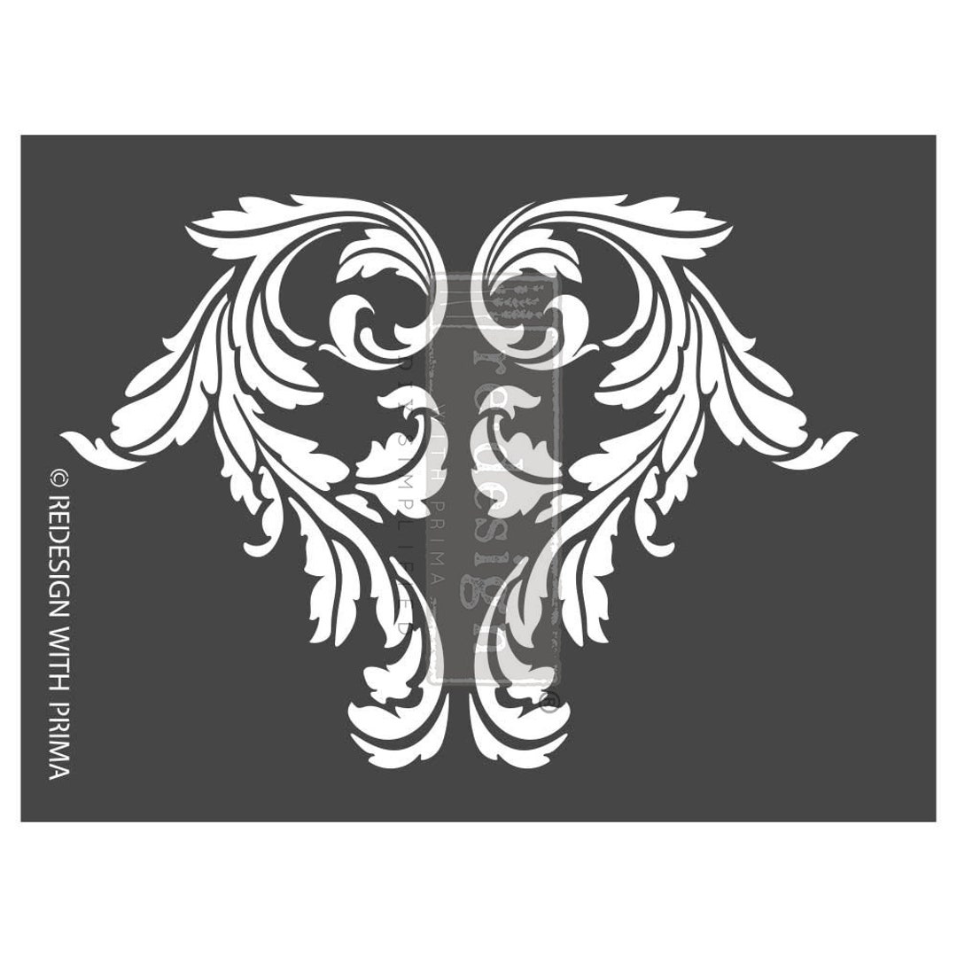 New Splendid Scroll 3D Stencil for Furniture Redesign With Prima ...