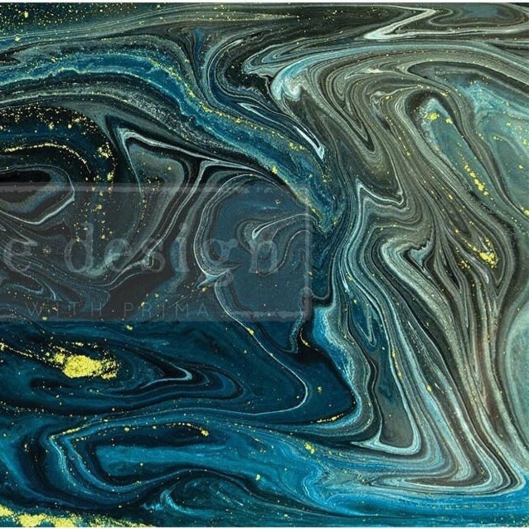 Decoupage Paper for Furniture NOCTURNAL MARBLE || Redesign With Prima ...