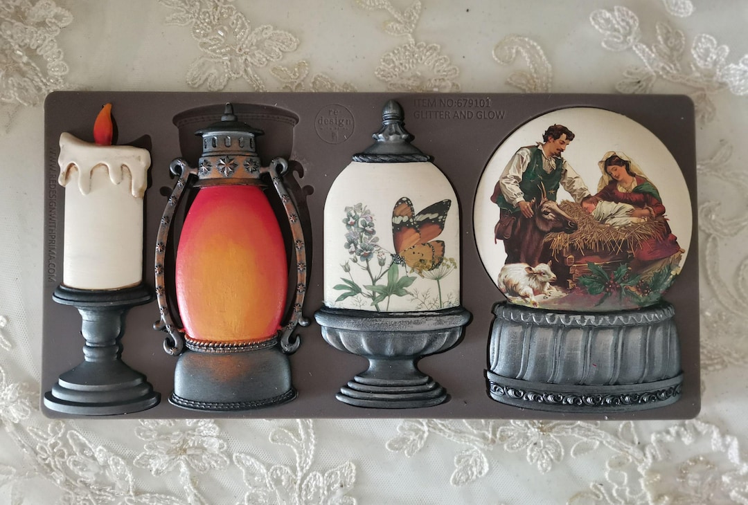 New! Silicone Molds GLITTER AND GLOW | Redesign With Prima | Resin ...