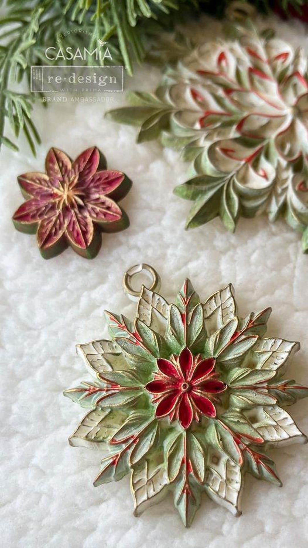 New! Snowflake Silicone Molds for Resin PAPERCRAFT CHARMS || Redesign ...