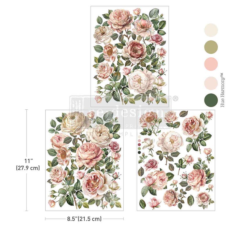 New Release! Redesign With Prima Furniture Transfers BLUSH BLOSSOMS ...