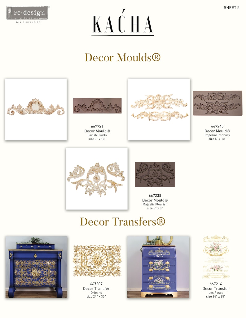 Rub on Furniture Transfers RUSTIC CHARM | Redesign With Prima Decals ...