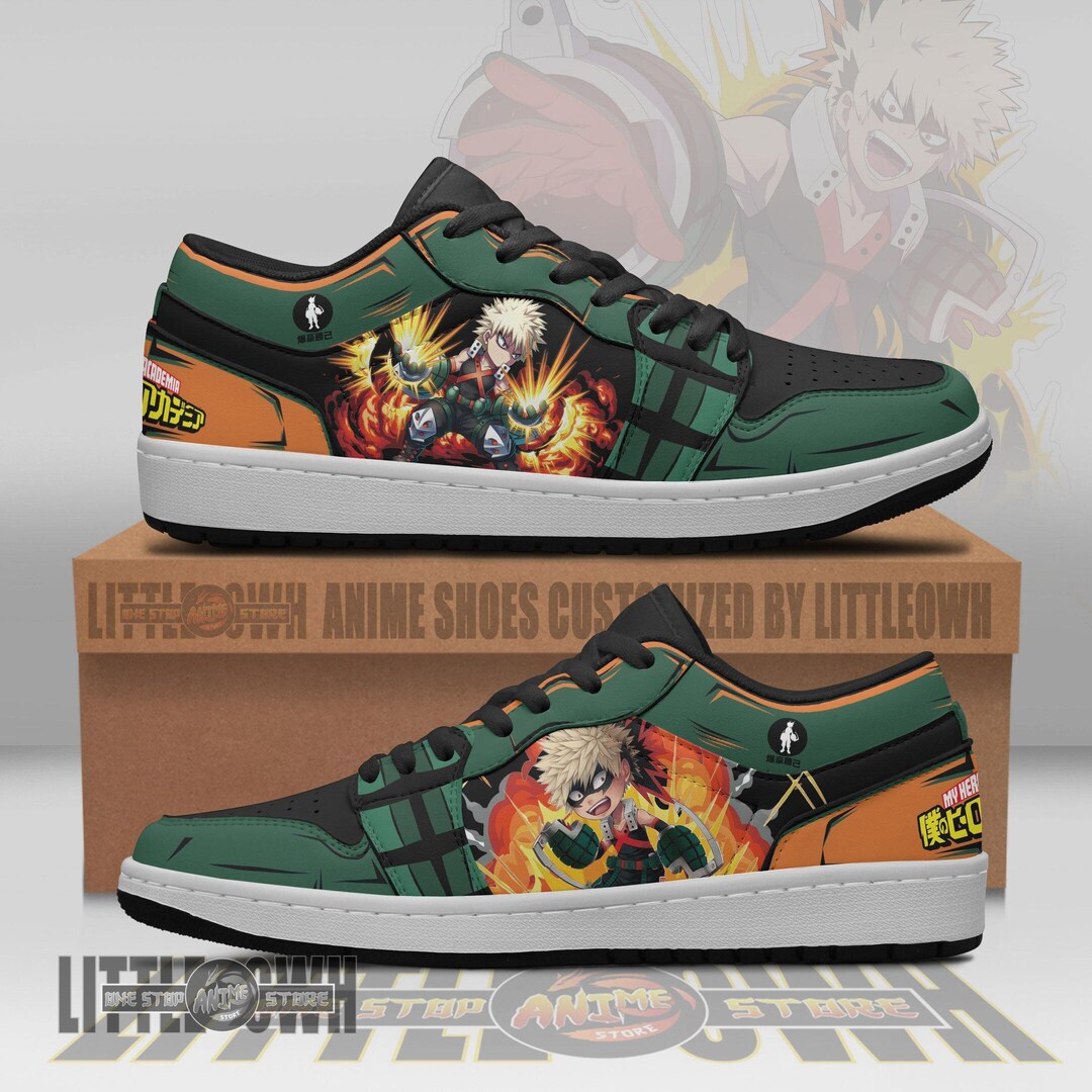 Katsuki Bakugo MH Academla Shoes Anime AJ Low Top Shoes SB043 - Etsy