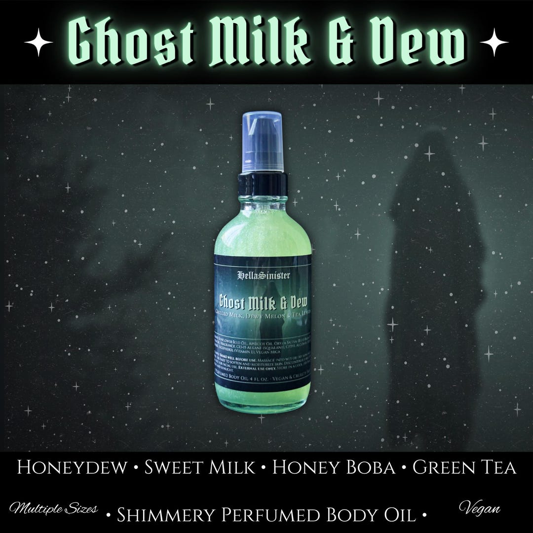 Goth Perfume Body Oil Ghost Milk & Dew Honeydew Milk Boba Tea Scent ...