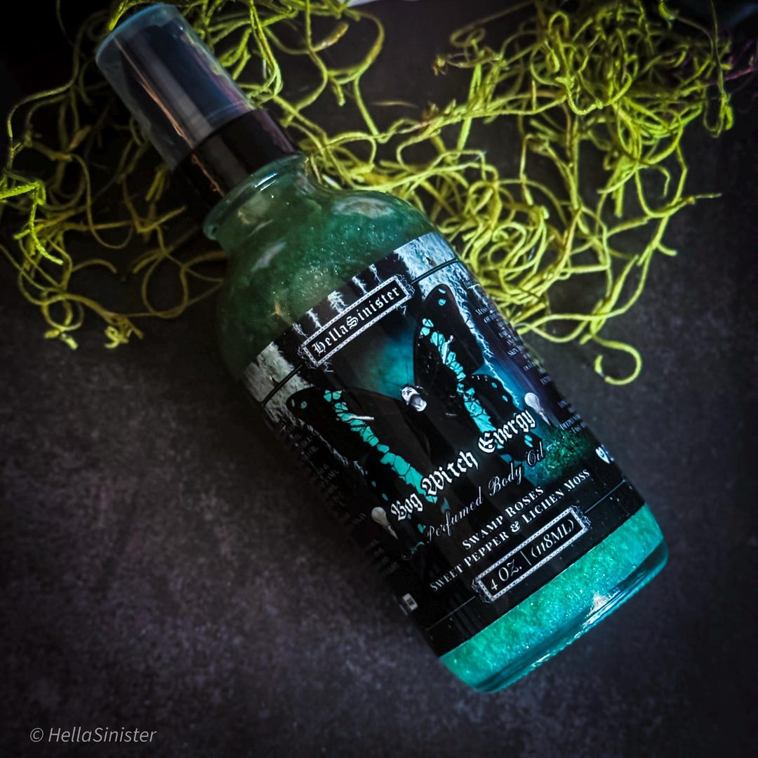 Goth Perfume Body Oil Bog Witch Energy Rose Aquatic Sea Moss Scent ...