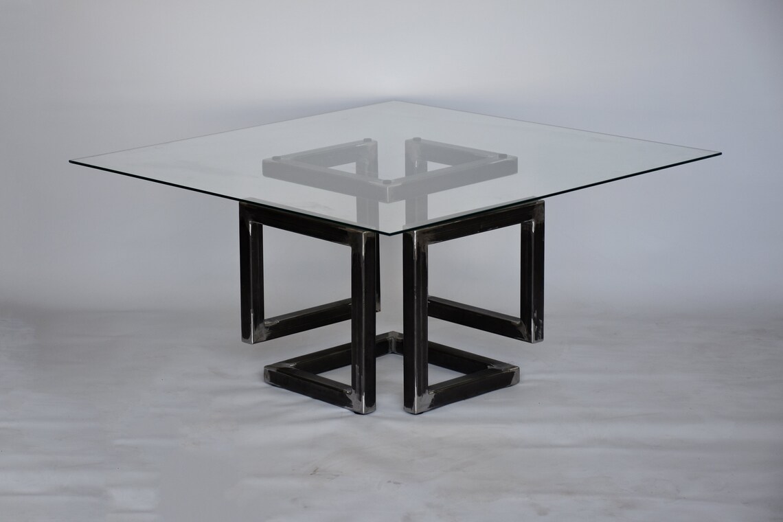 Infinity Cube Steel and Glass Coffee Table | Etsy