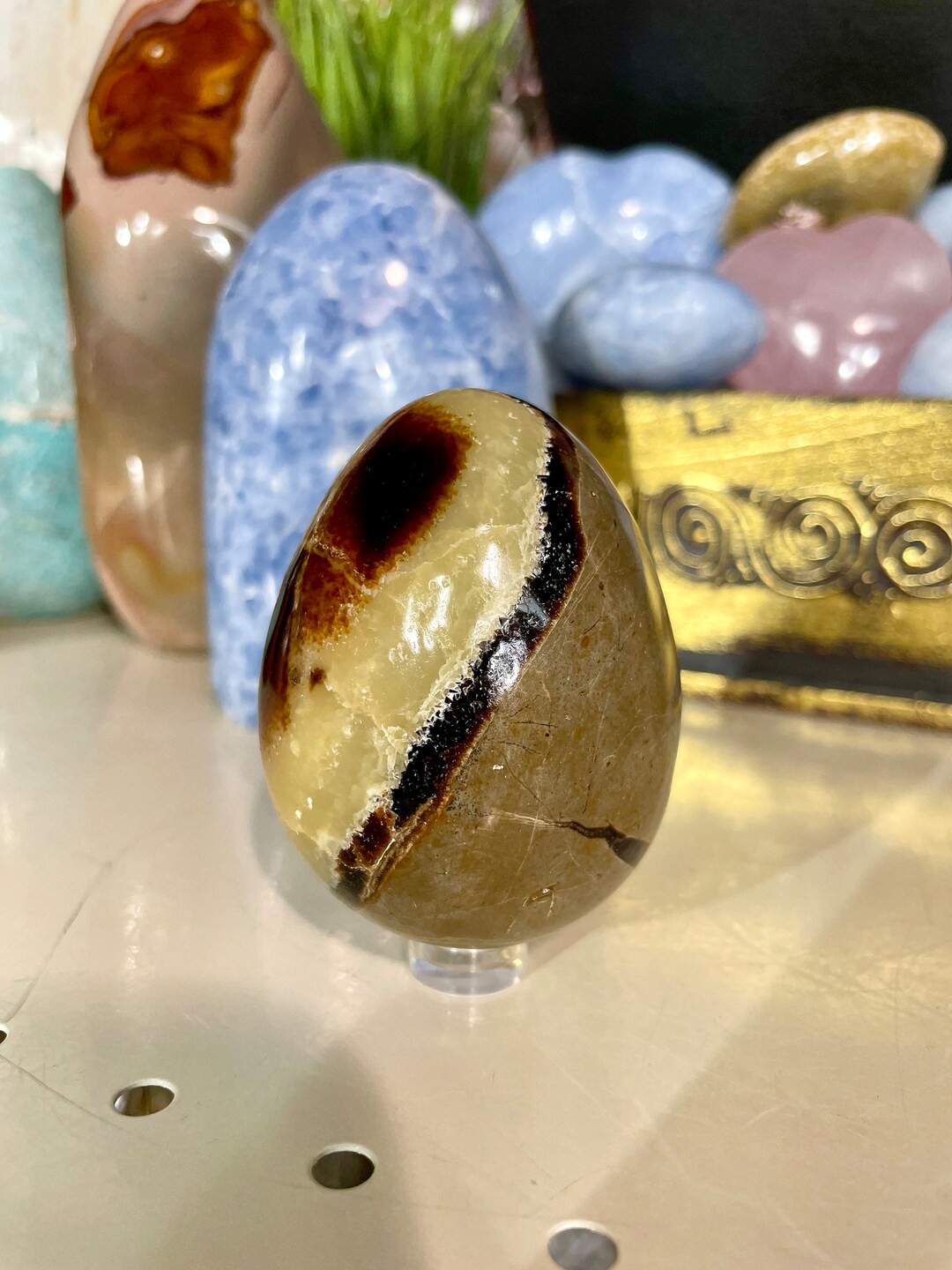 Septarian Crystal Dragon Eye Stone Healing Crystals Egg Shape 3x2” - Etsy
