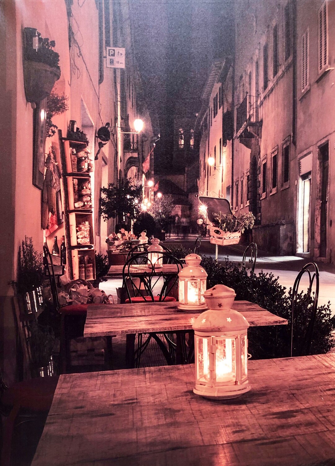 LED Painting Print Cafe Lights Light-up Painting Print 24”x32” - Etsy