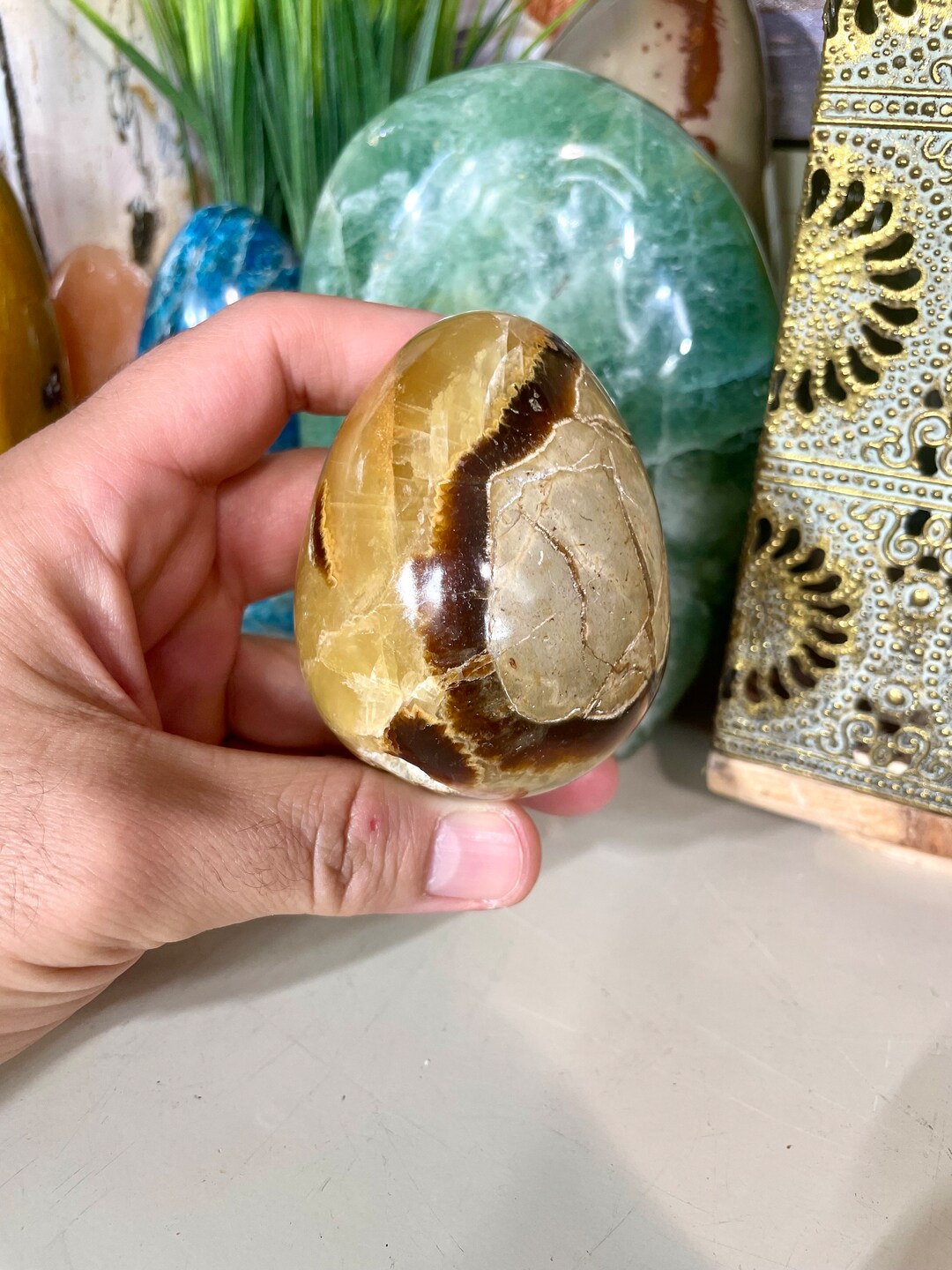 Septarian Crystal Dragon Eye Stone Healing Crystals Egg Shape 3x2.5” - Etsy