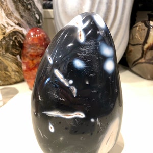 Orca Ocean Agate Stone Rock Free Standing Healing Crystals Yoga Reiki ...