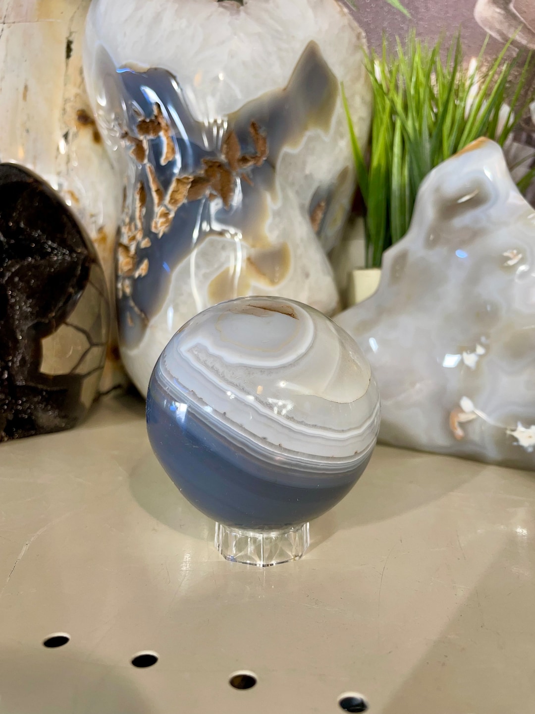 Orca Agate Jasper Crystal Ball Sphere Healing Crystals Yoga Reiki ...