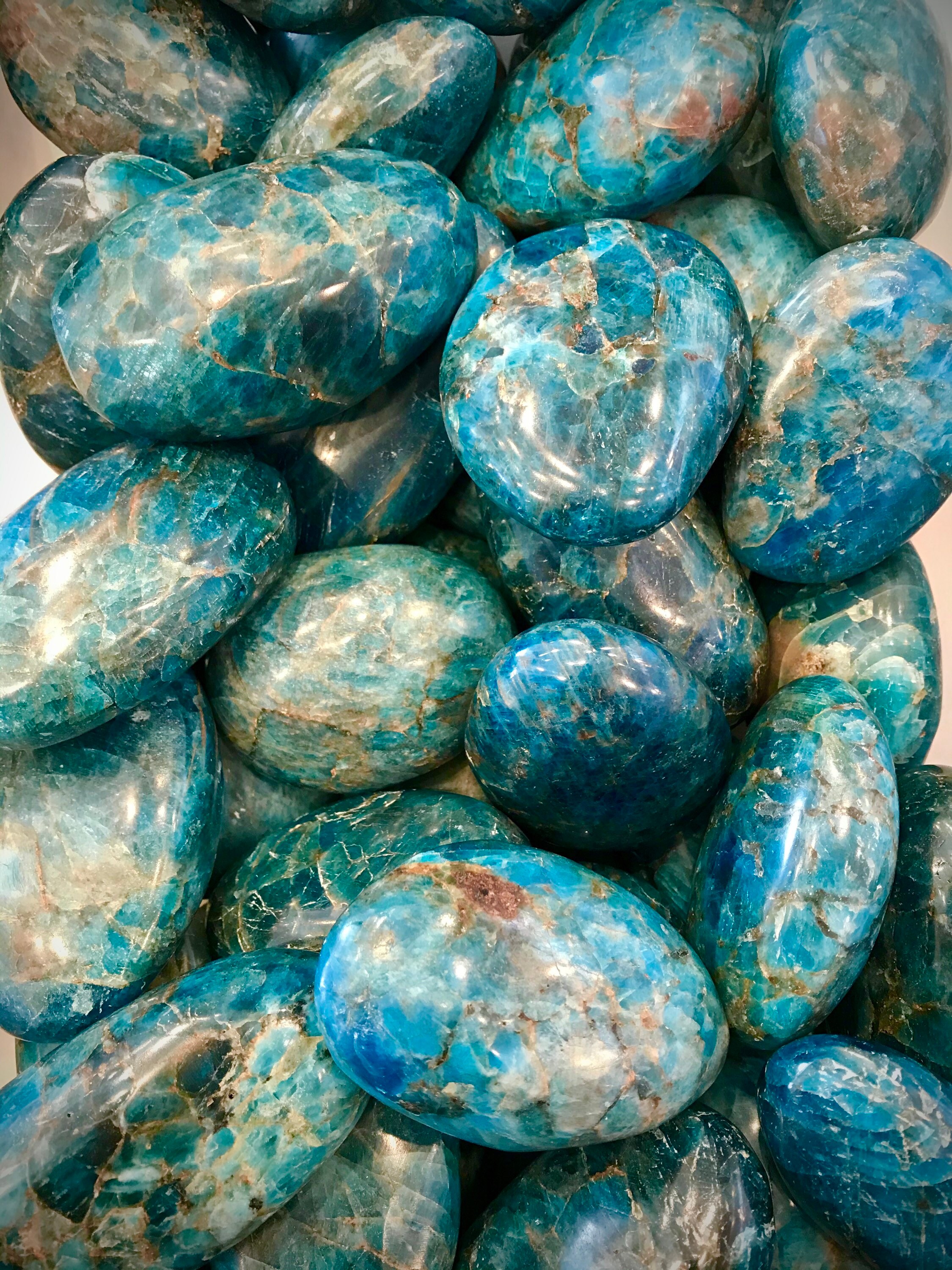 Natural Blue Apatite Stone Rock Healing Crystals Yoga Reiki | Etsy