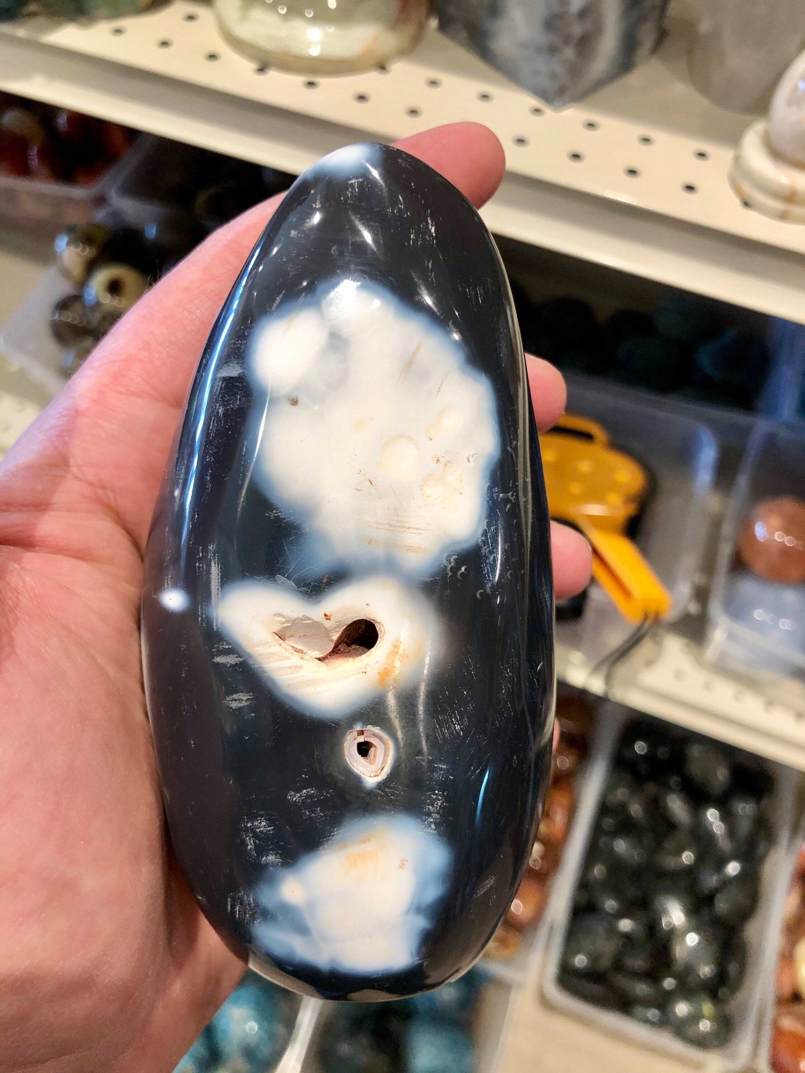 Orca Ocean Agate Stone Rock Free Standing Healing Crystals - Etsy