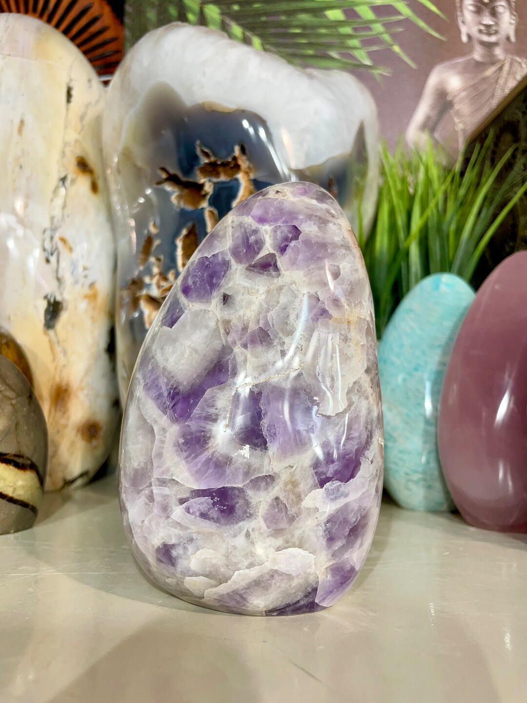 Amethyst Crystal Boulder Natural Rock Healing Crystal Yoga Reiki ...