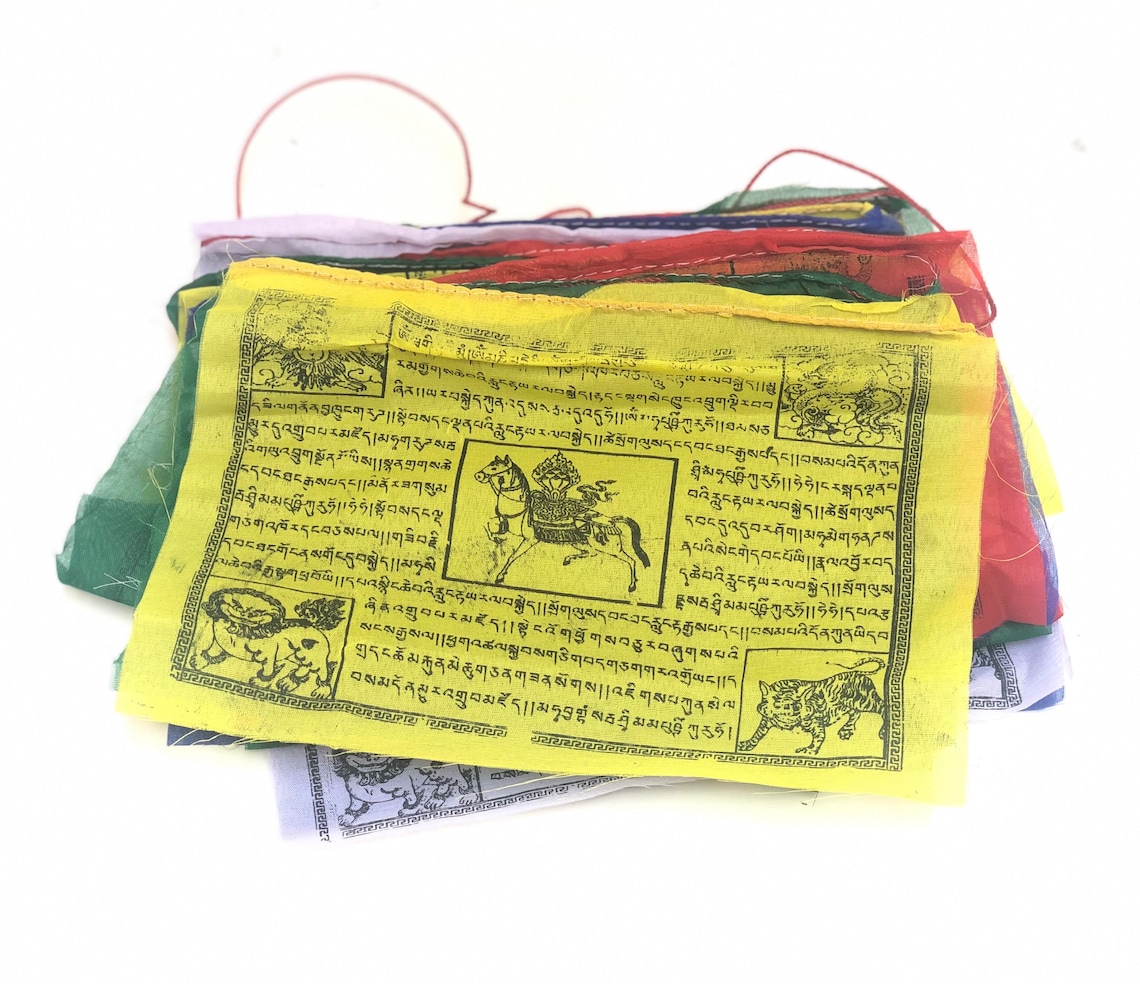 Buddhist Prayer Flags 11x 6 Tara Buddha Wind Horse 20 Long | Etsy