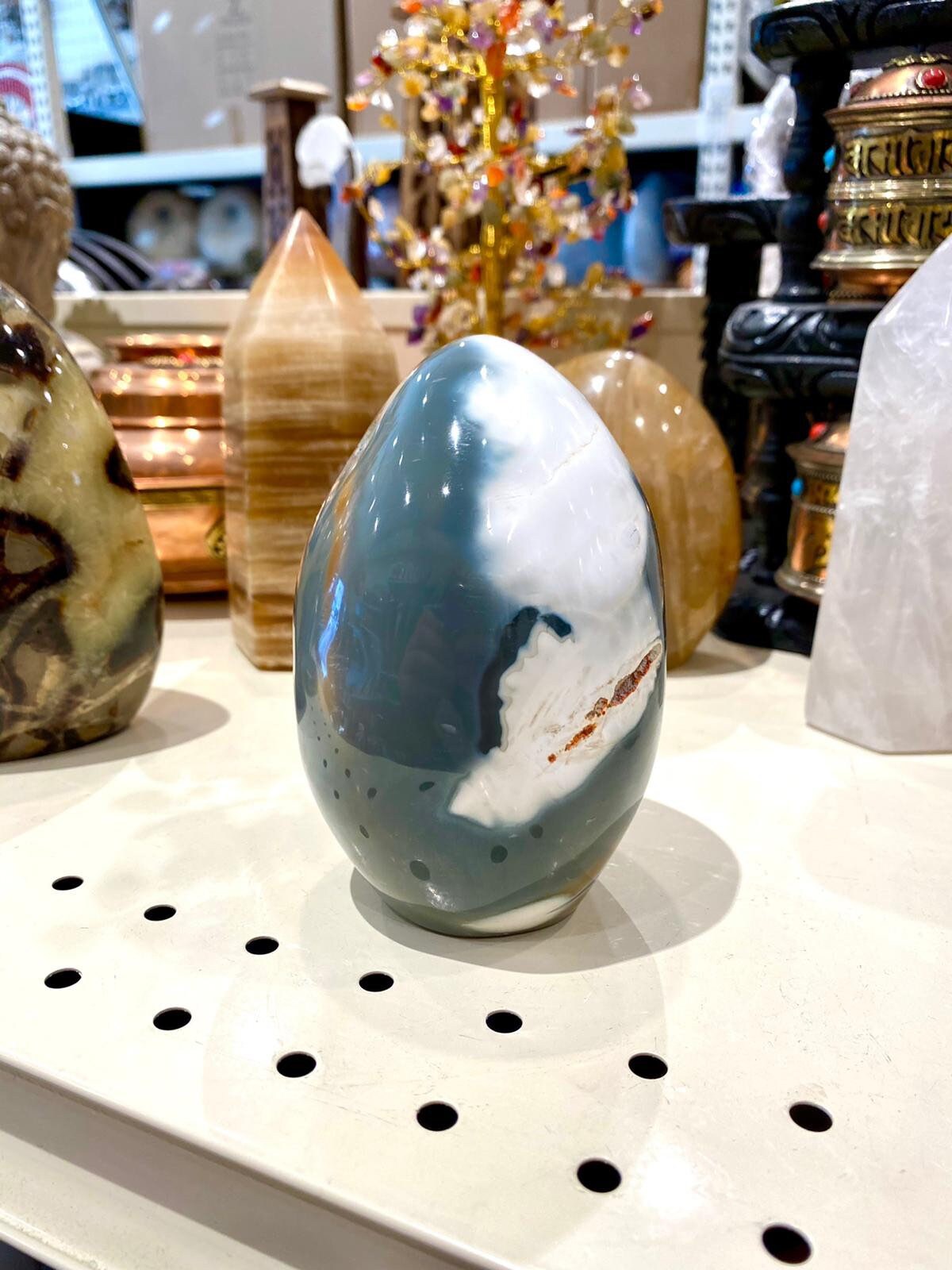 Orca Ocean Agate Stone Rock Free Standing Healing Crystals | Etsy