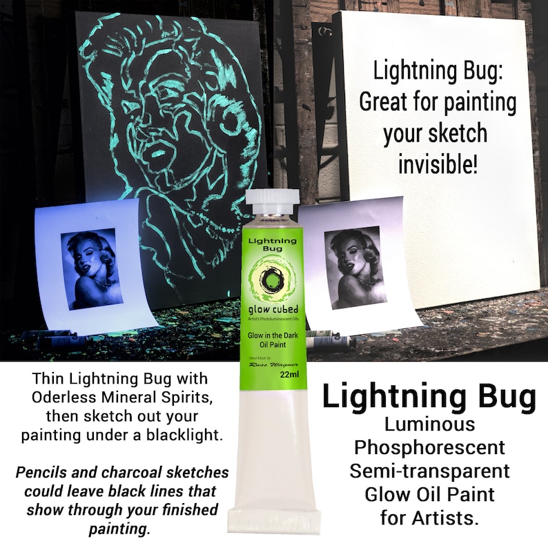 Glow in the Dark Artist Professional Oil Paint Luminescent | Etsy