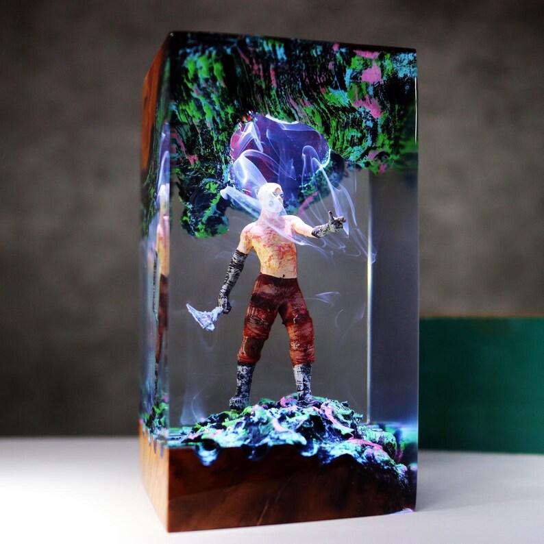 Psycho Borderlands 4 Resin Lamp, Handmade Vault Hunter Decor, Sci-fi ...