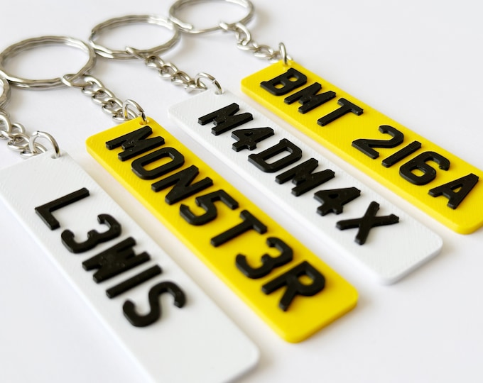 Number Plate Keyrings/custom Rego Keyrings/ Personalised Keyrings/rego ...